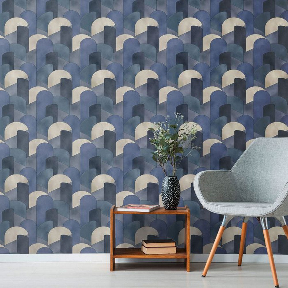 Mikado Living Calvary 10.05m x 0.53m 3D Embossed Glitter Non-Pasted ...