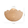 Dovecove 2-Light Rattan Shell-Shape Semi-Flush Mount | Wayfair