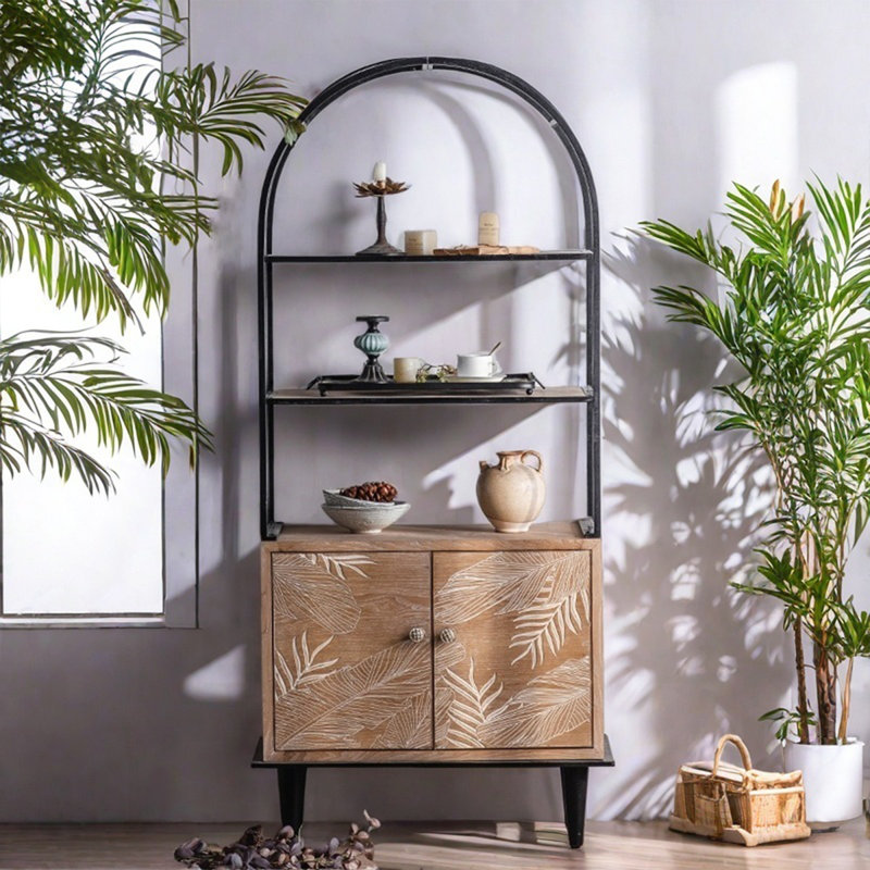 NICECABINET Rustic Vintage Magazine Rack Shelf Bookcase. | Wayfair