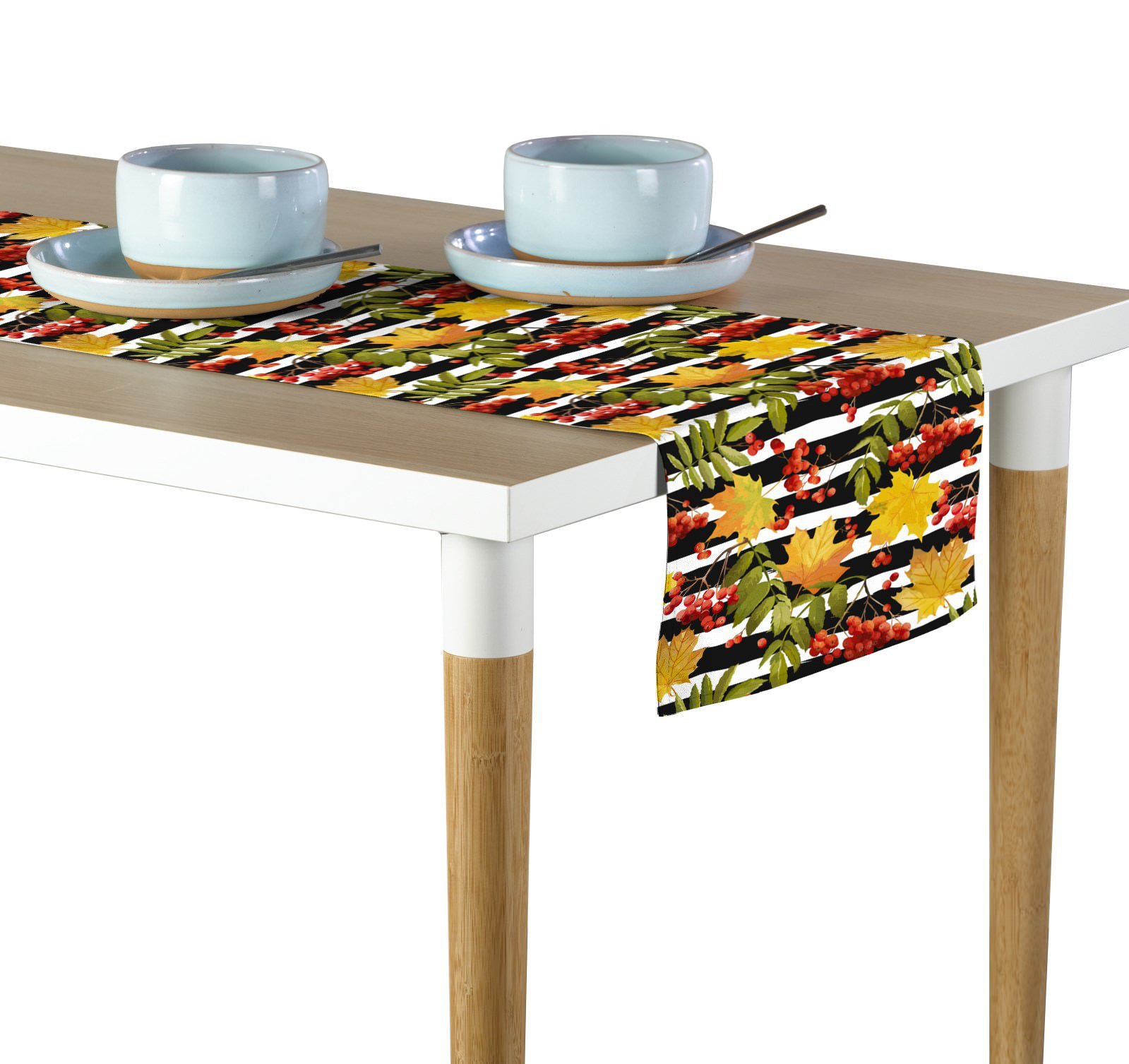 The Holiday Aisle® Manley Striped Autumn Table Runner | Wayfair