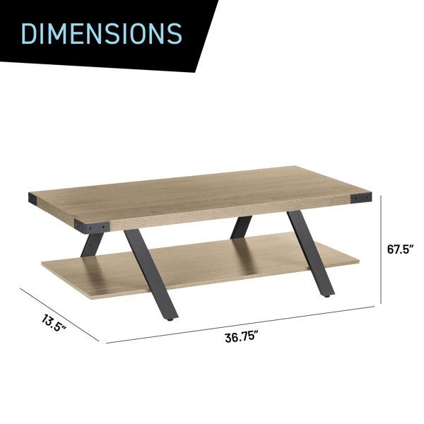 Safco Products Company Mirella 4 Legs Coffee Table with Storage | Wayfair