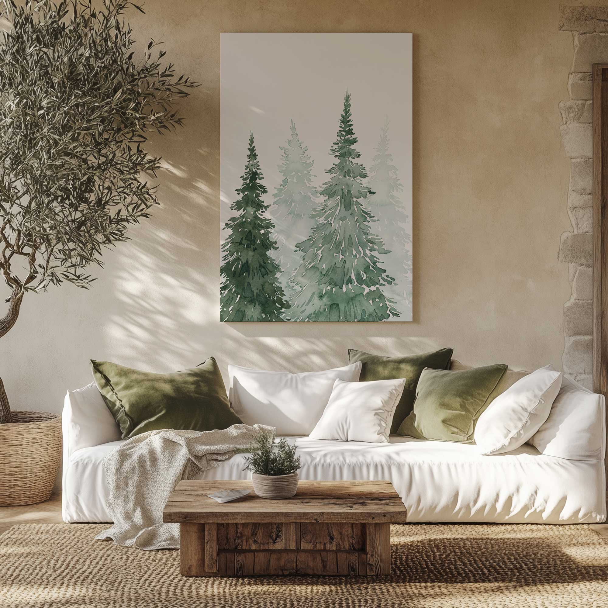 Union Rustic Whispering Spruce Shadows II Wrapped Canvas | Wayfair