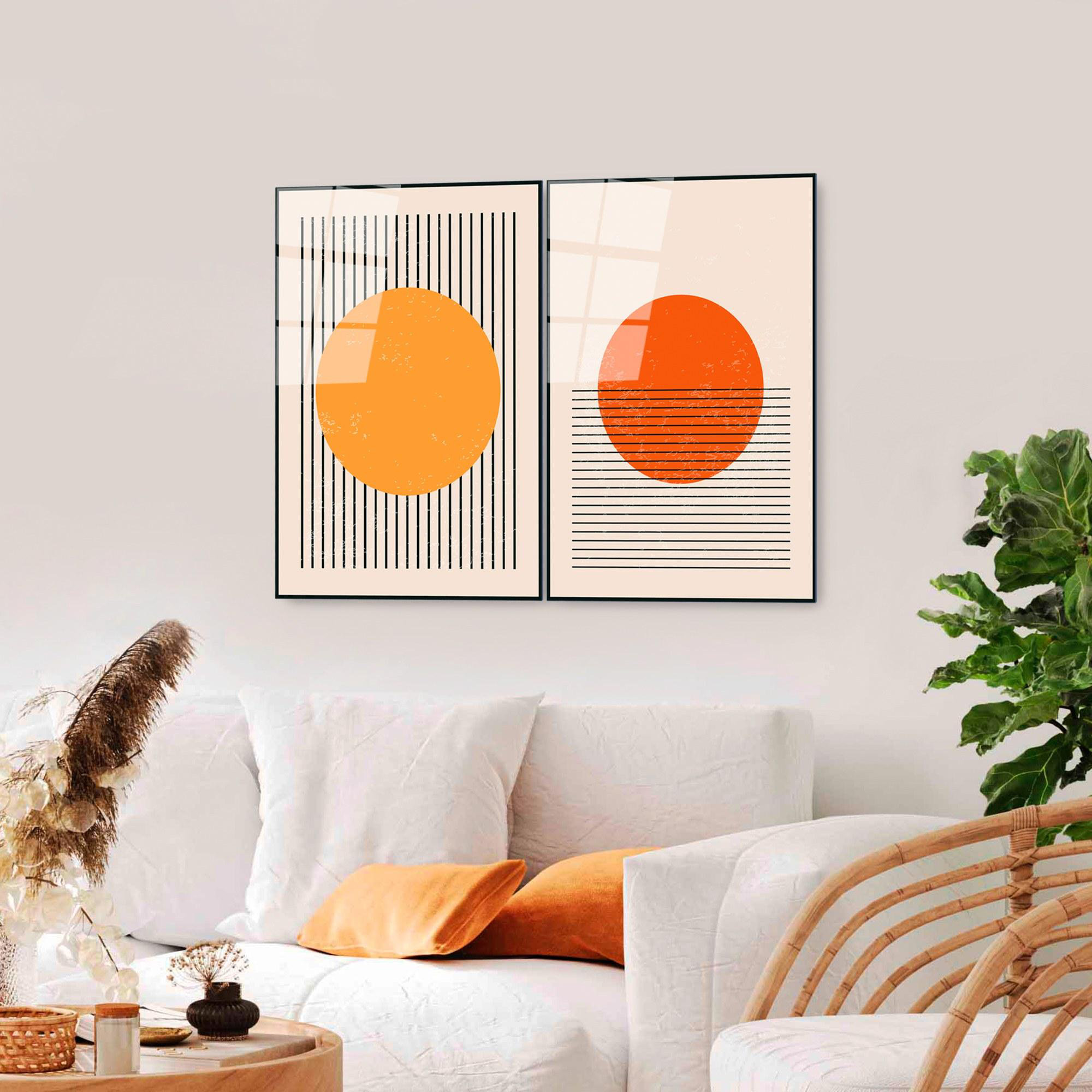 Latitude Run® 2 Pieces Print Set on Glass | Wayfair