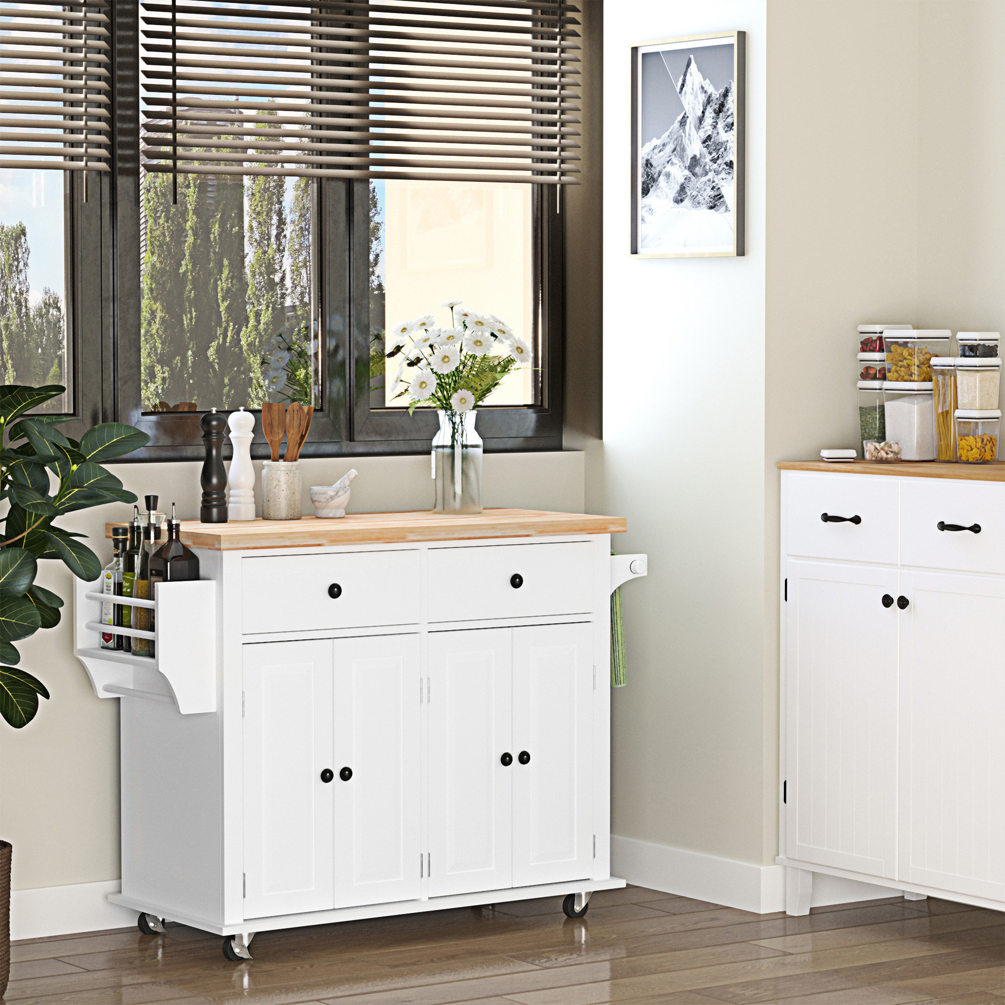 Ophelia & Co. Kitchen Island On Wheels - Wayfair Canada