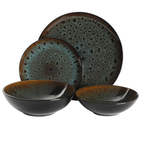 Gibson Stoneware Dinnerware Set - Service for 4 & Reviews | Wayfair