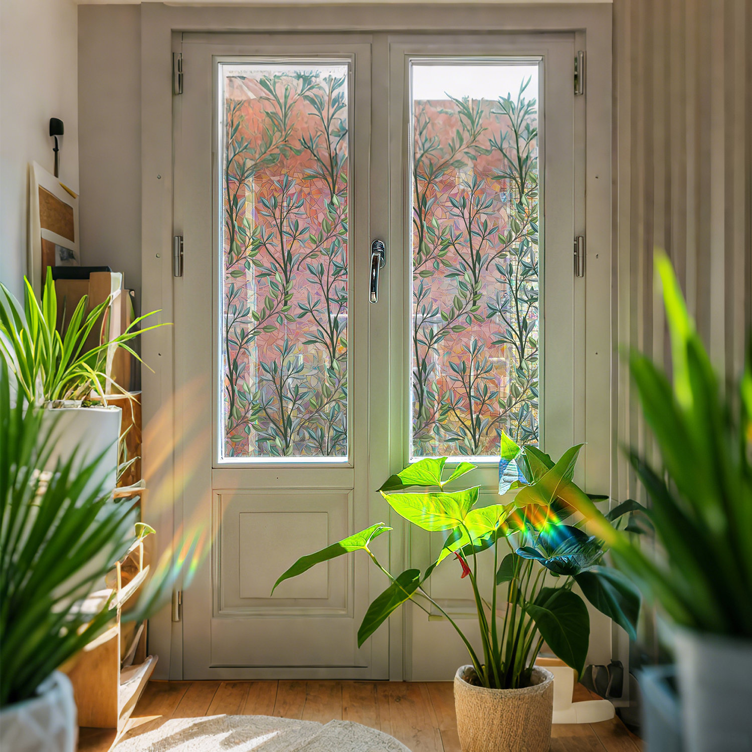 Winston Porter Set Of 2 Rainbow Window Privacy Film,Iridescent Window ...