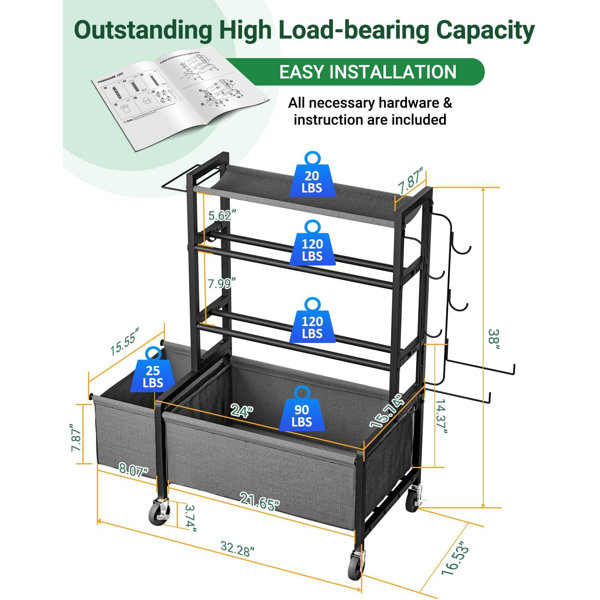 Rebrilliant Adjustable Dumbbell Rack, Weight Rack For Dumbbells, Home ...