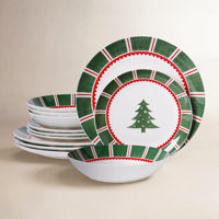Coton Colors by Laura Johnson Candy Cane Dinnerware 12 Piece Set ...