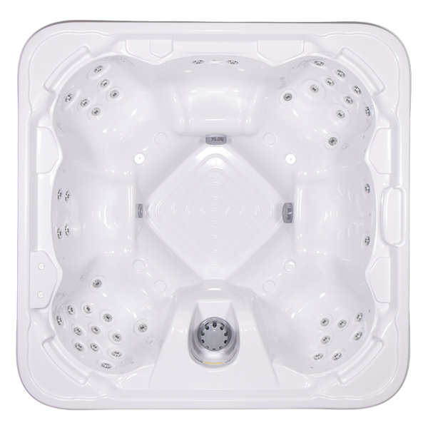 Bueno Spa Vacation 240 Volt 44 - Jet Square Acrylic Hot Tub With Arctic ...