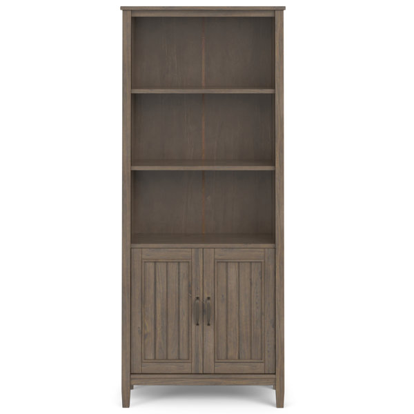Simpli Home 30"W Solid Wood 3 Shelf Bookcase with 2 Adjustable Shelves ...