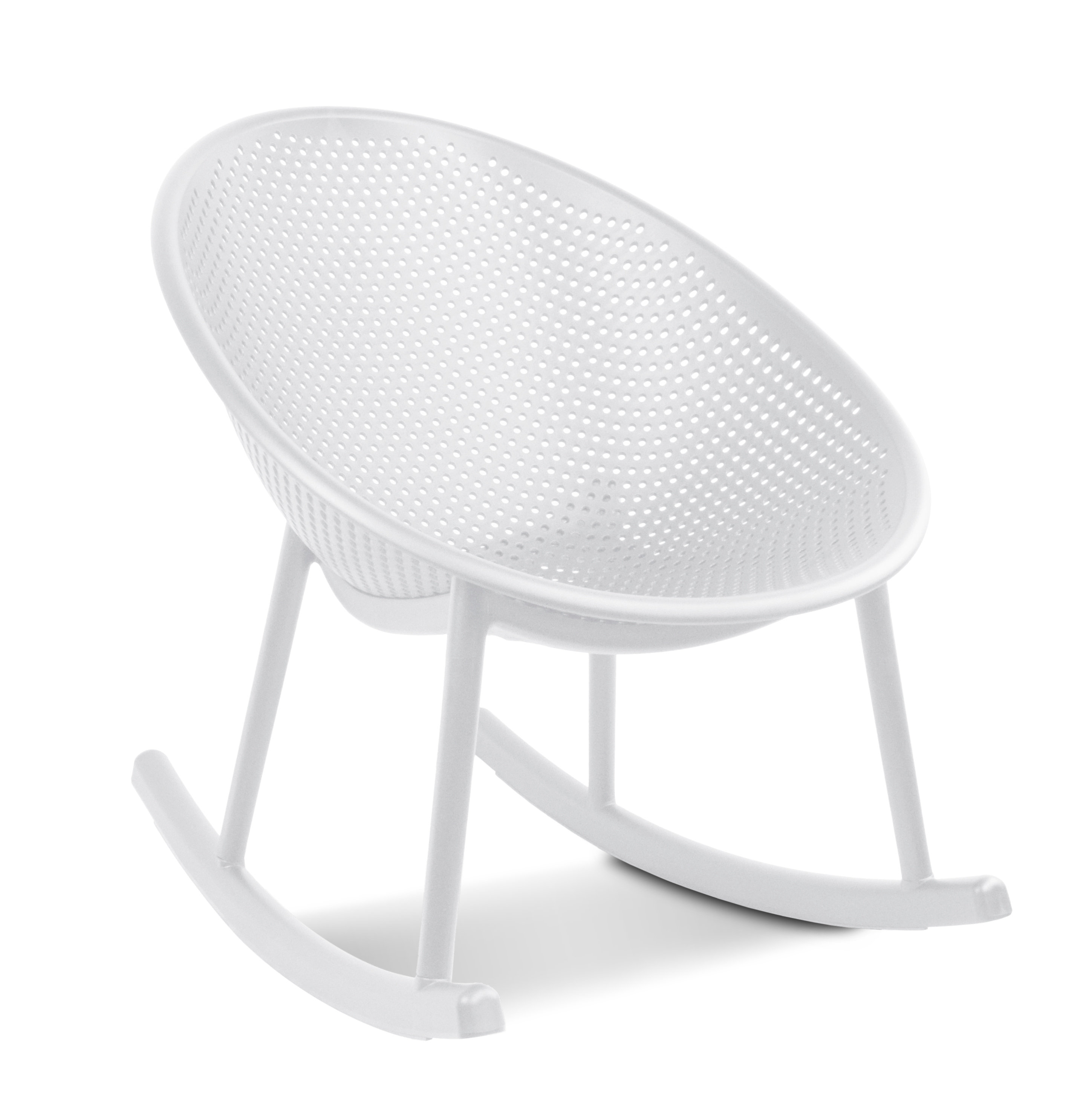George Oliver Kieli Plastic Modern Rocking Chair Polka Dot Round With ...