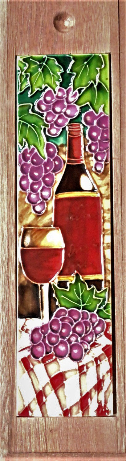 Continental Art Center Decorative Wooden Wine Box Holder with Ceramic ...