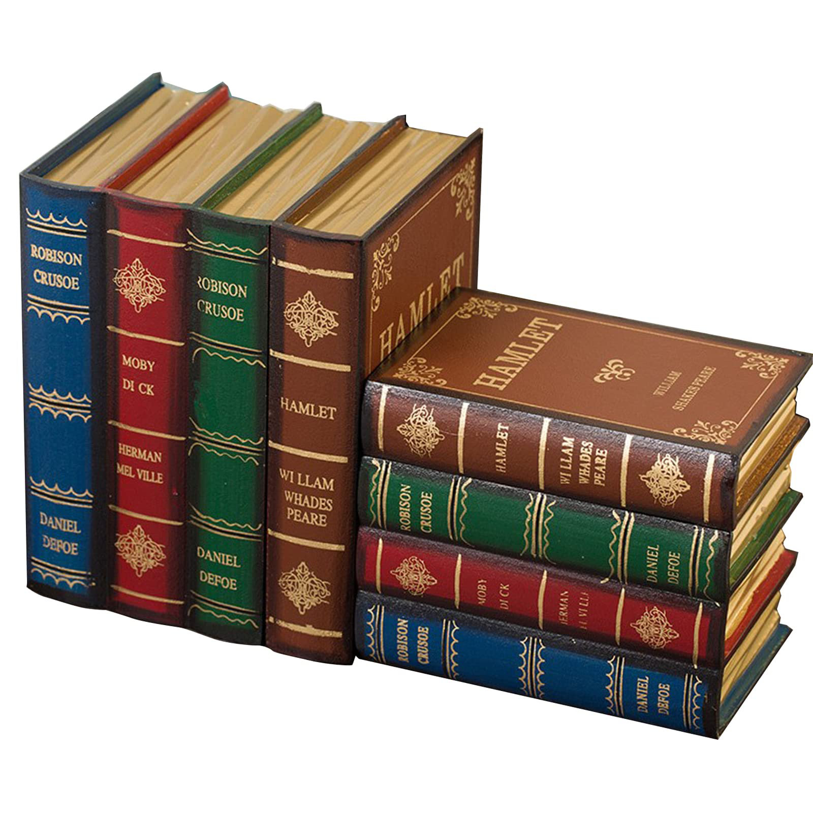 Alcott Hill® Wooden Antique Decorative Book Boxes Vintage Book Storage ...