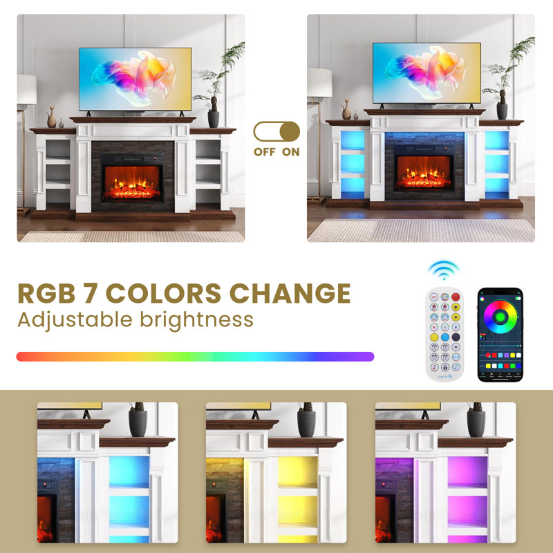 Ivy Bronx Raegyn 71.5'' W Electric Fireplace & Reviews - Wayfair Canada