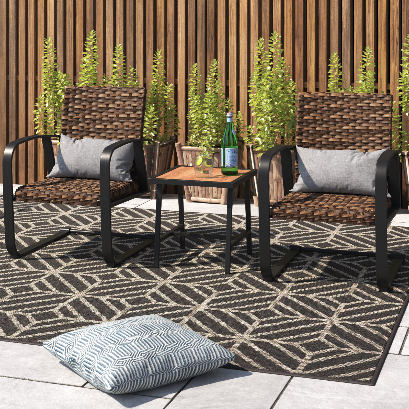 Wade Logan® Beiba 2 - Person Outdoor Seating Group - Wayfair Canada