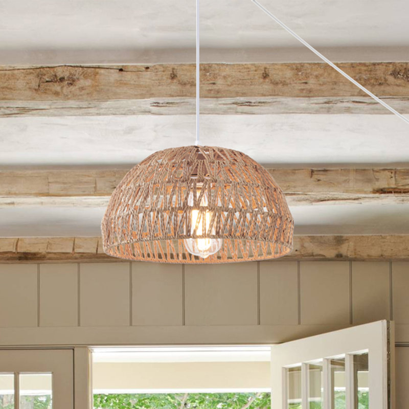 Beachcrest Home Earnestine 1 - Light Dome Pendant Plug In & Reviews ...