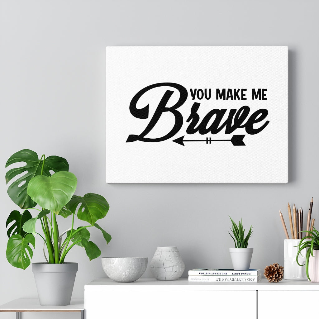 Trinx You Make Me Brave Christian Wall Art Bible Verse Print Ready to ...