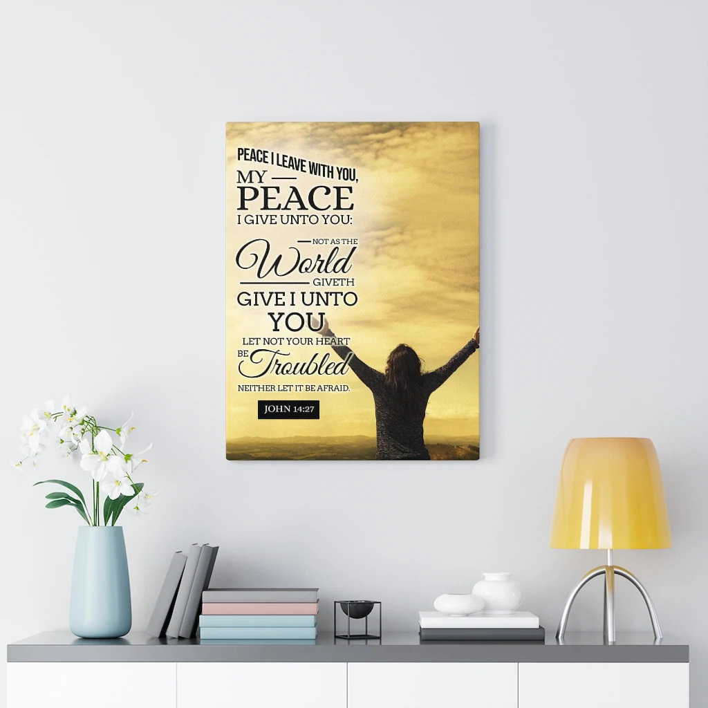 Trinx Peace I Leave You - Wrapped Canvas Print - Wayfair Canada