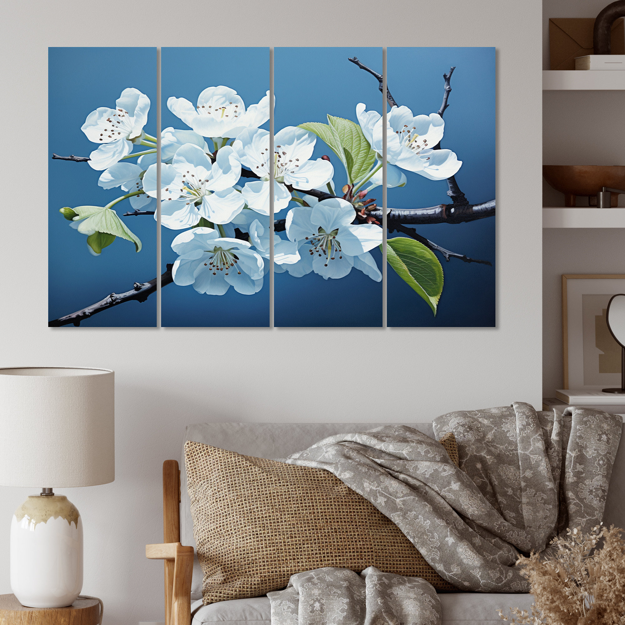 Design Art Apple Blossom Monochromatic Elegance III - Apple Blossom ...