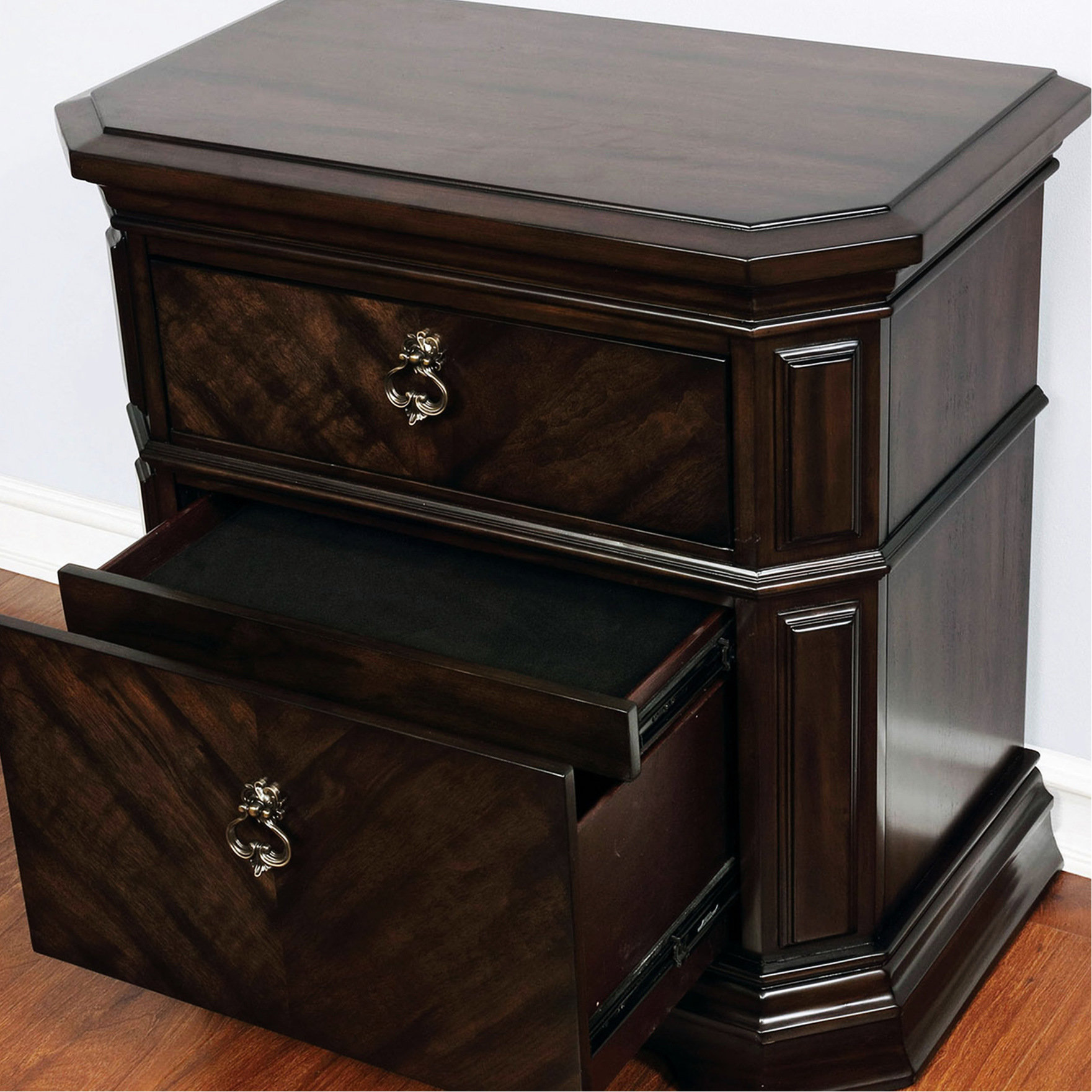 Red Barrel Studio® Nightstand With - Deep Grain Patterns & Bedroom ...