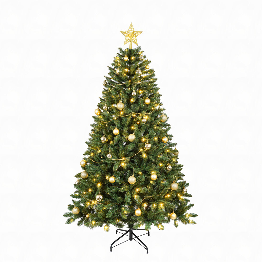 Alcott Hill® 7.5FT Christmas Tree with 550 Warm White LED Lights | Wayfair