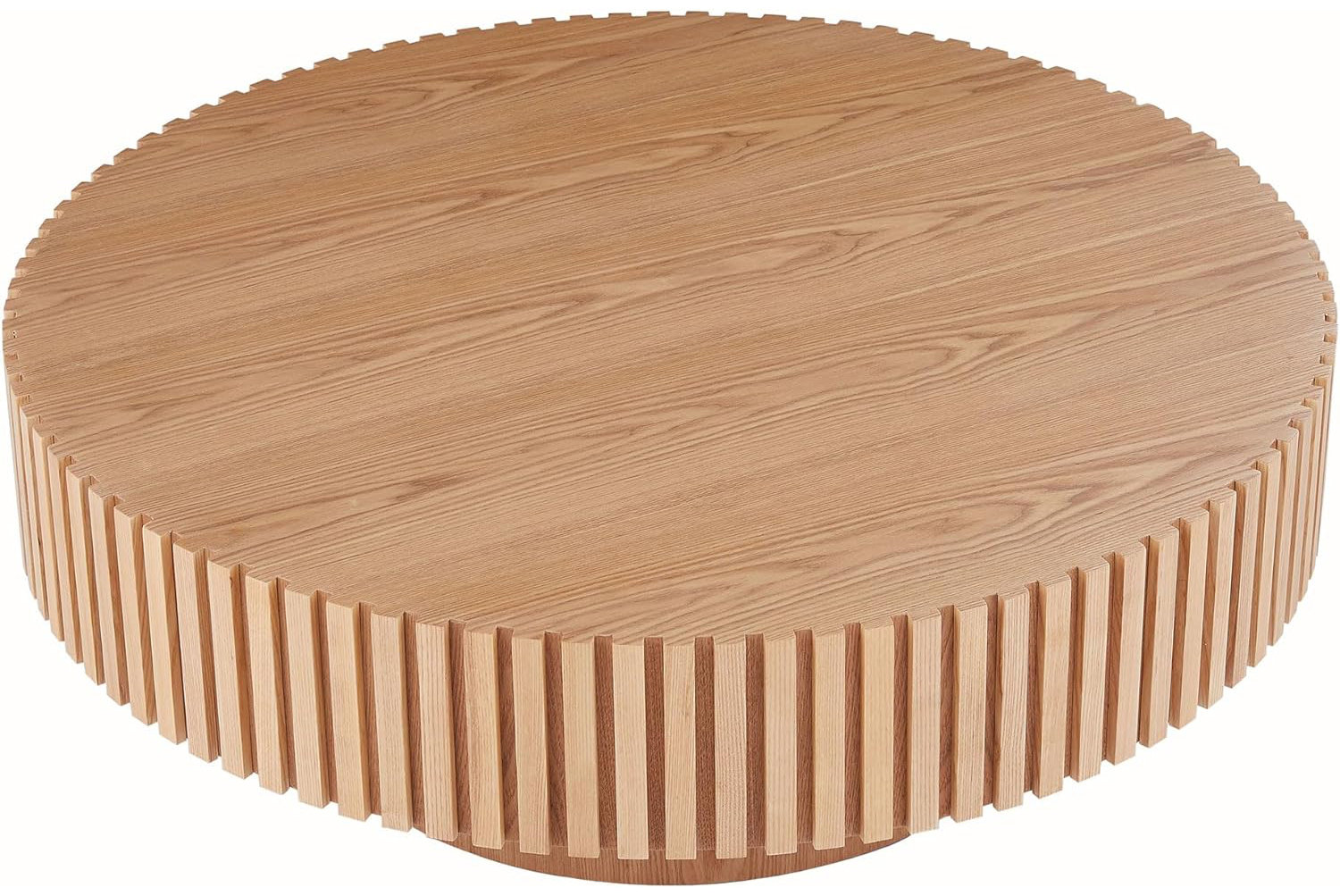 Ebern Designs Wood 31.49" Round Coffee Table Modern Farmhouse Circle ...