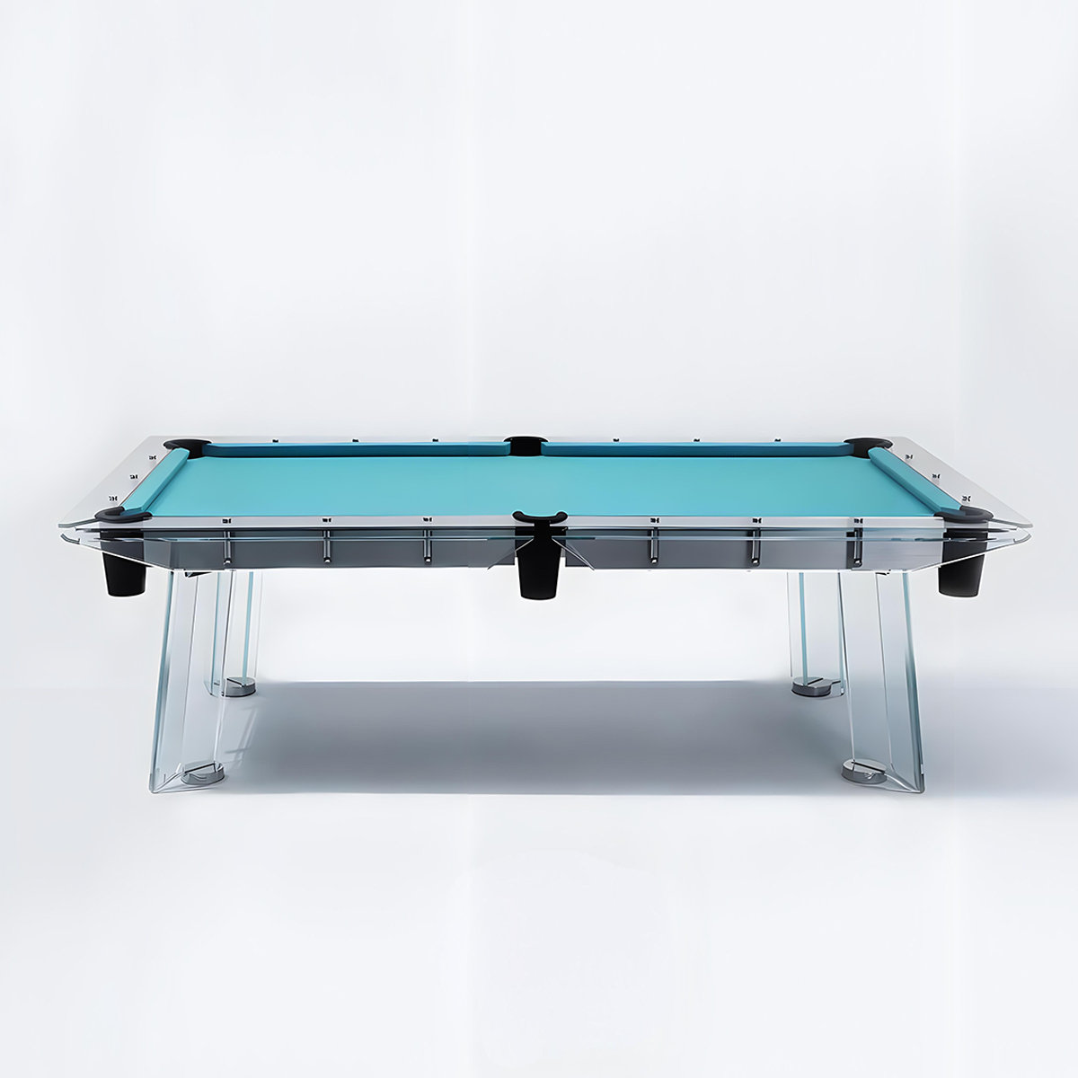 Recon Furniture 9' Clear Tempered Glass Pool Table,Black Felt - Wayfair ...