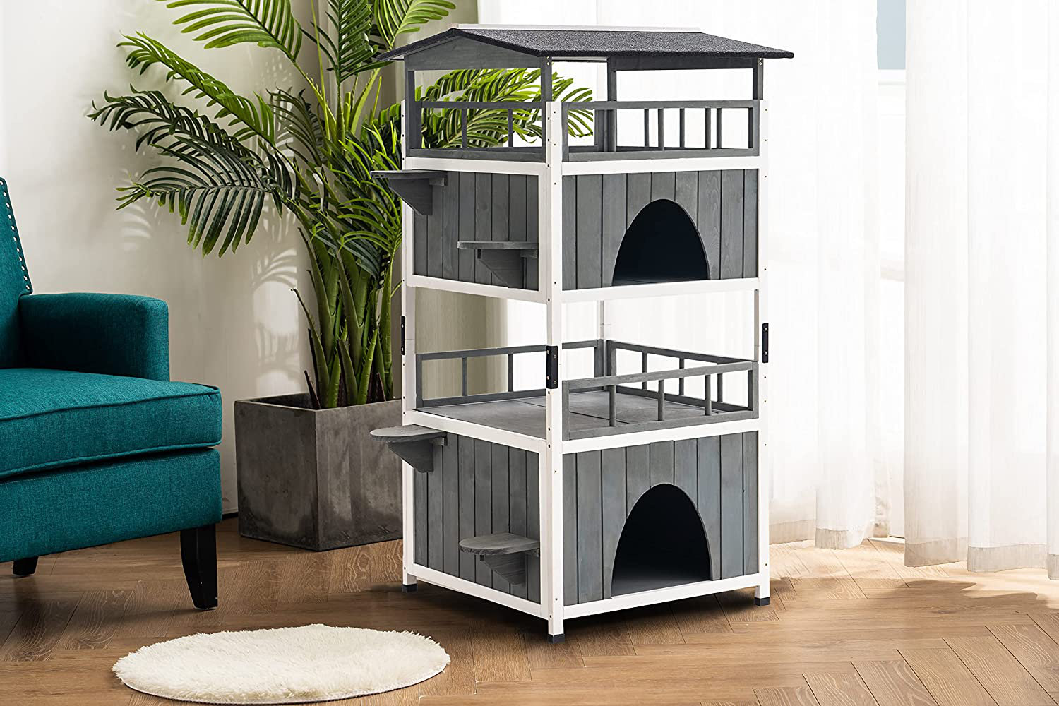 Tucker Murphy Pet™ Kimi Cat Cages Shelter Outdoor Indoor with Escape ...