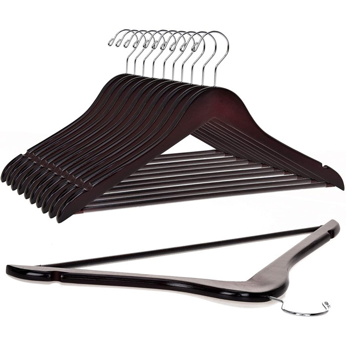 Rebrilliant Lowenstein Wood Non-Slip Standard Hanger & Reviews | Wayfair