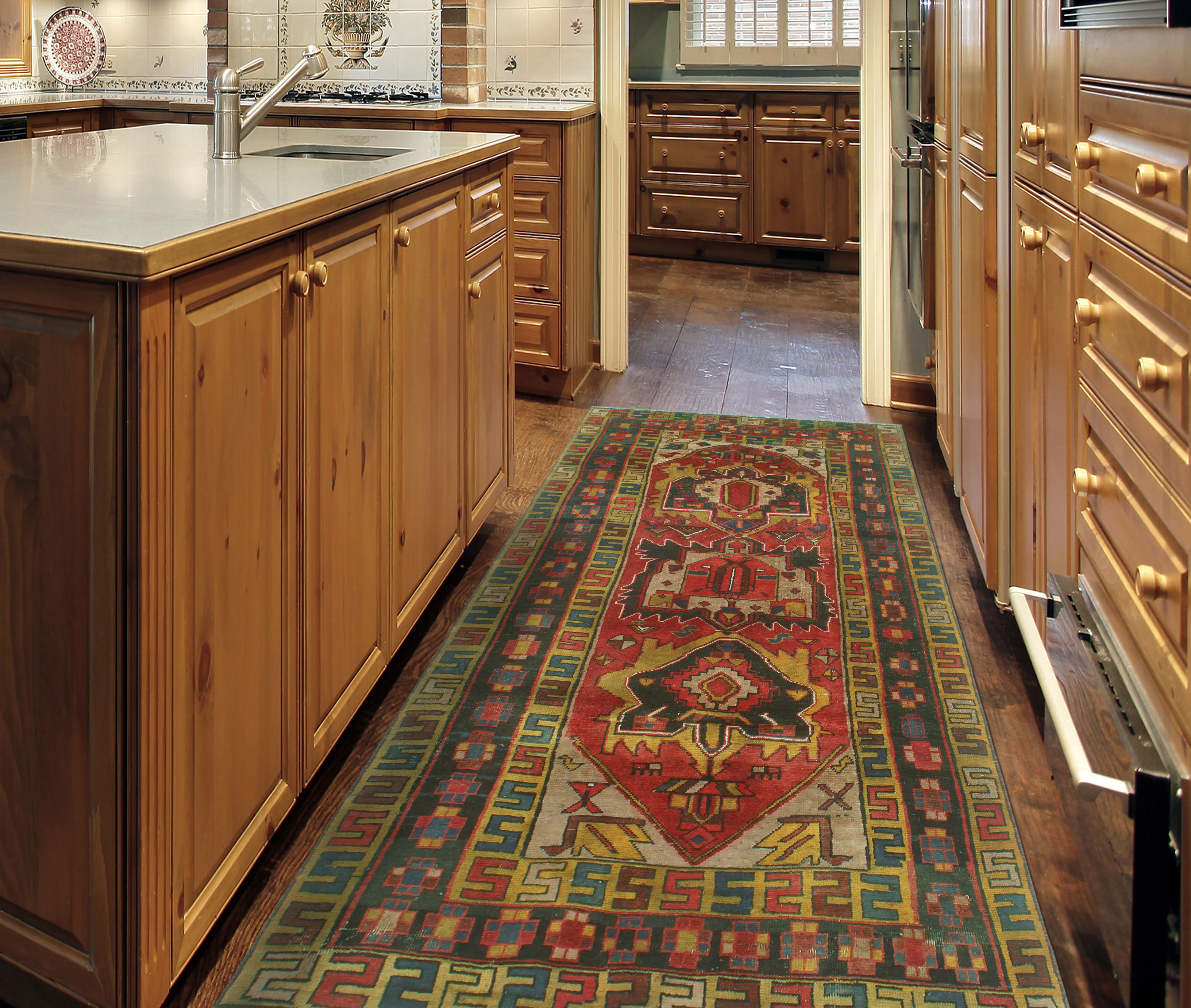 Bungalow Rose Semi-Antique Ivie Rust Runner | Wayfair