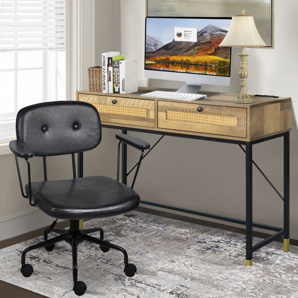 Williston Forge Cheslea 2 Piece Rectangle Writing Desk Office Set with ...
