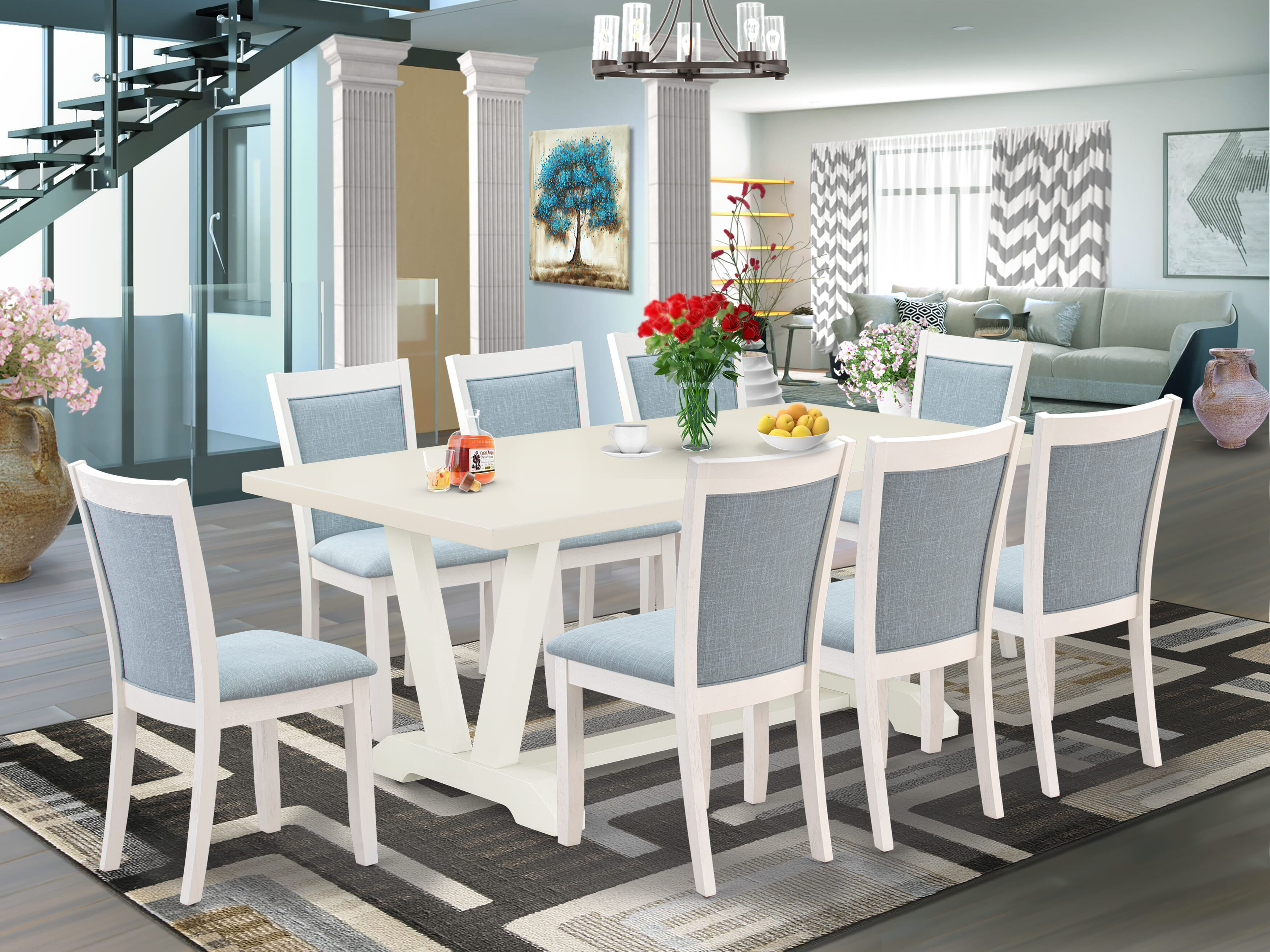 Rosalind Wheeler Kitchen Dinette Set - a Wooden Dining Table and Dining ...