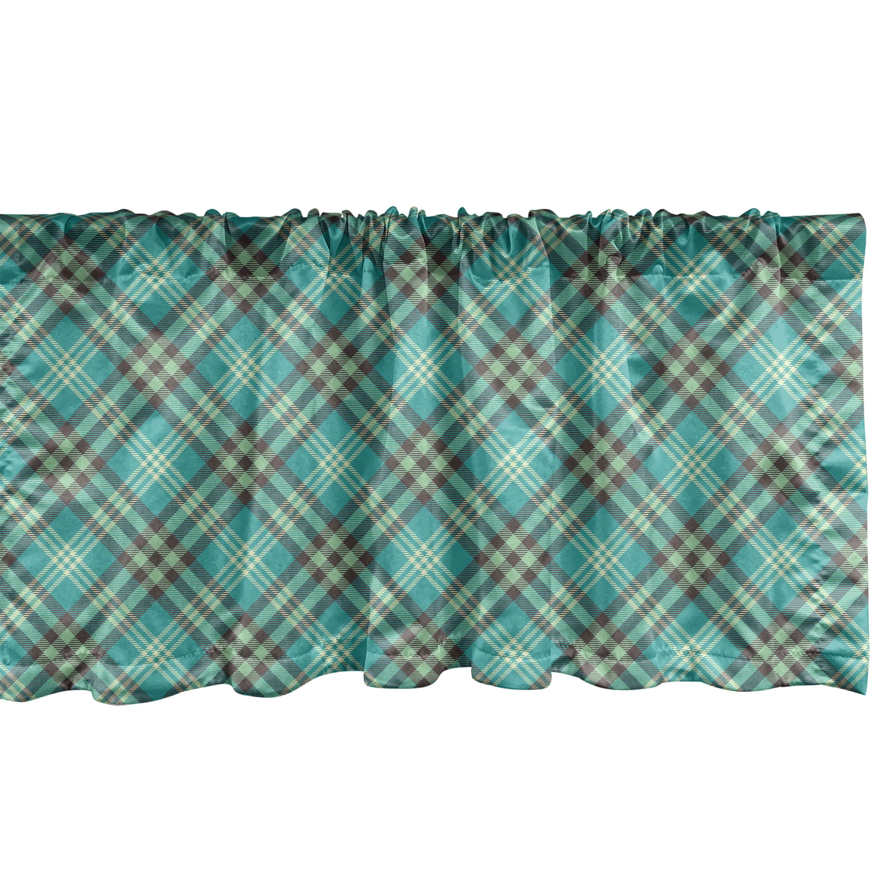 Ambesonne Brown Plaid Valance Pack of 2 Scottish and 96835 | Wayfair