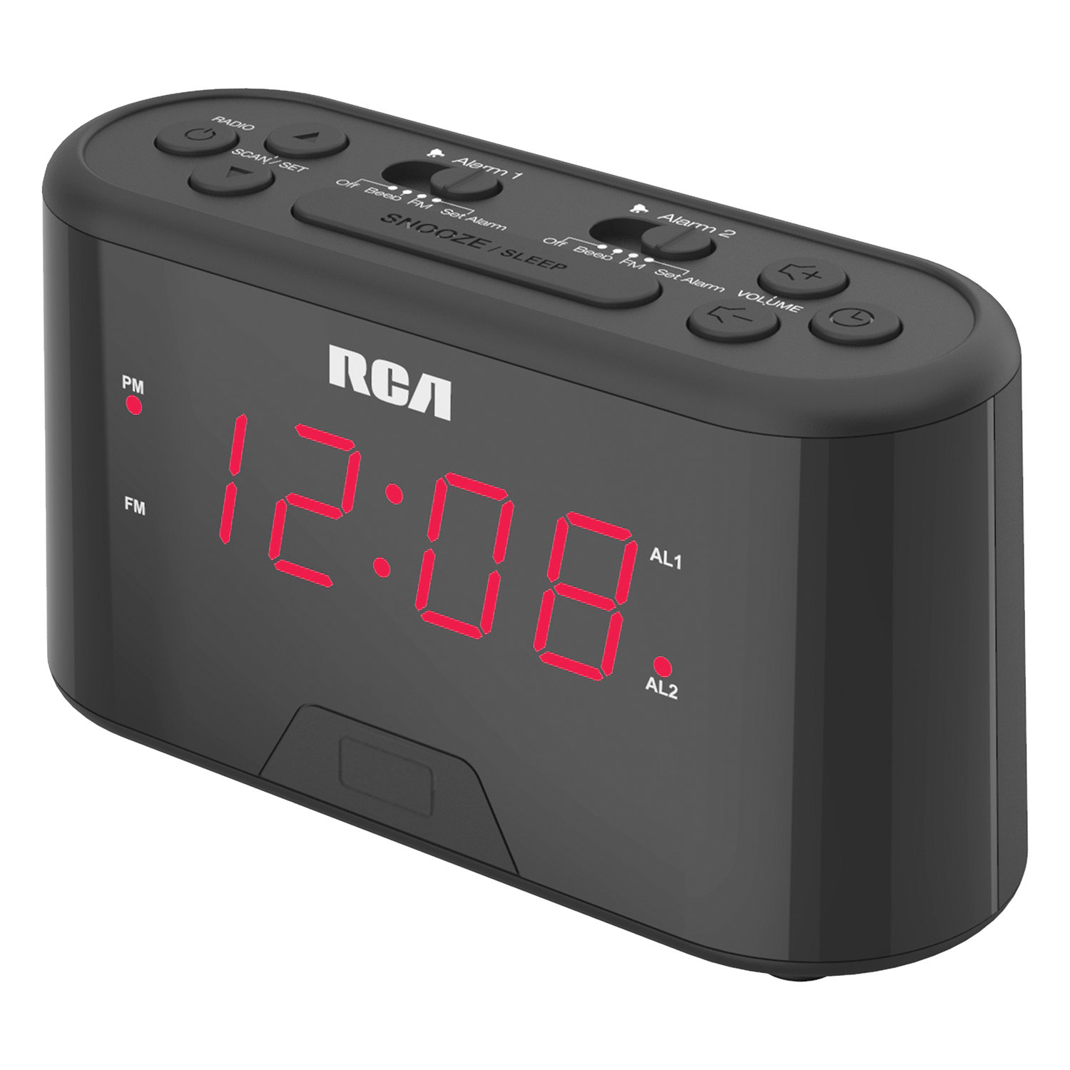 Wrought Studio RCA Digital Radio Alarm Clock with Large Numbers | Wayfair