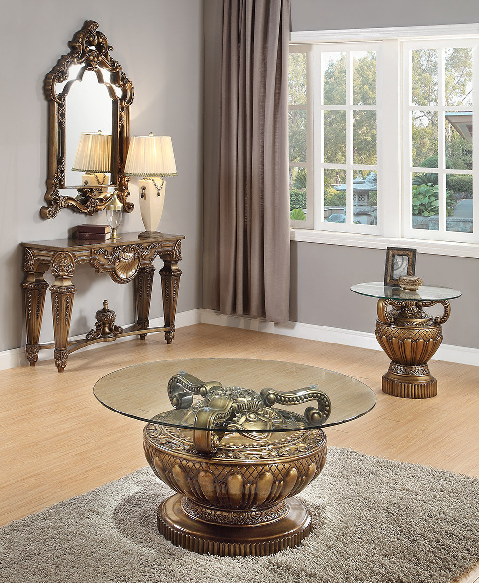 Direct Marketplace LIVING ROOM RESIN/FABRIC COFFEE TABLE - Wayfair Canada