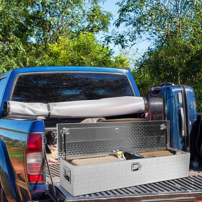 VEVOR 48" VEVOR Heavy Duty Aluminum Truck Bed Tool Box | Wayfair