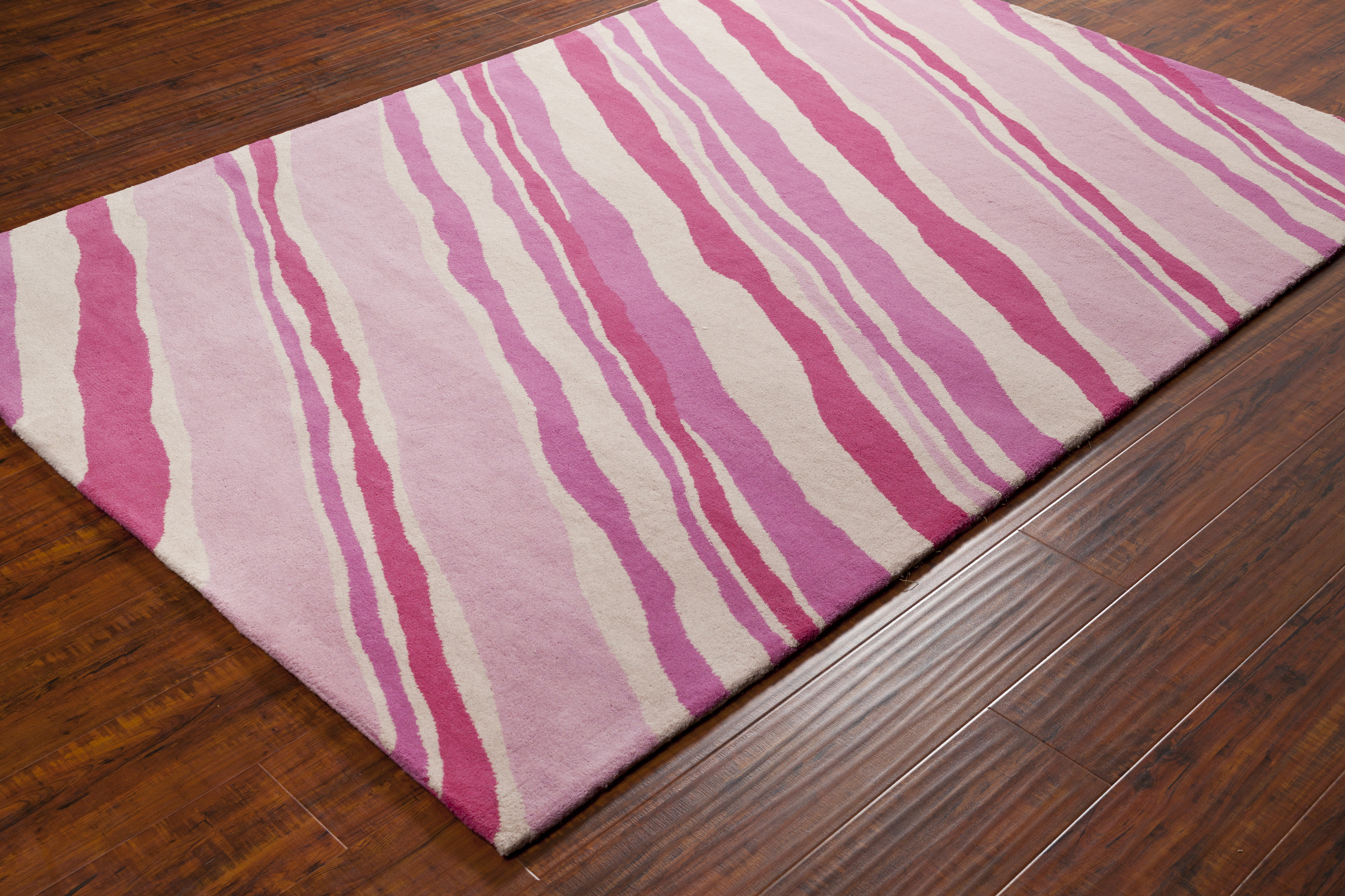 Chandra Wool Pink; Cream Rug | Wayfair
