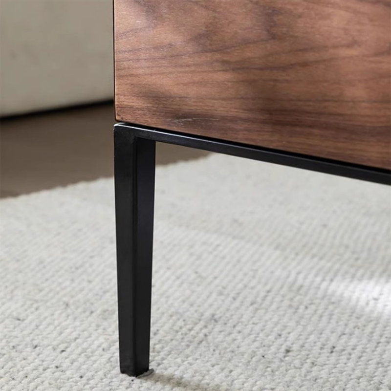 jessica Black Walnut High-end Simple Square Coffee Table Solid Wood Top ...