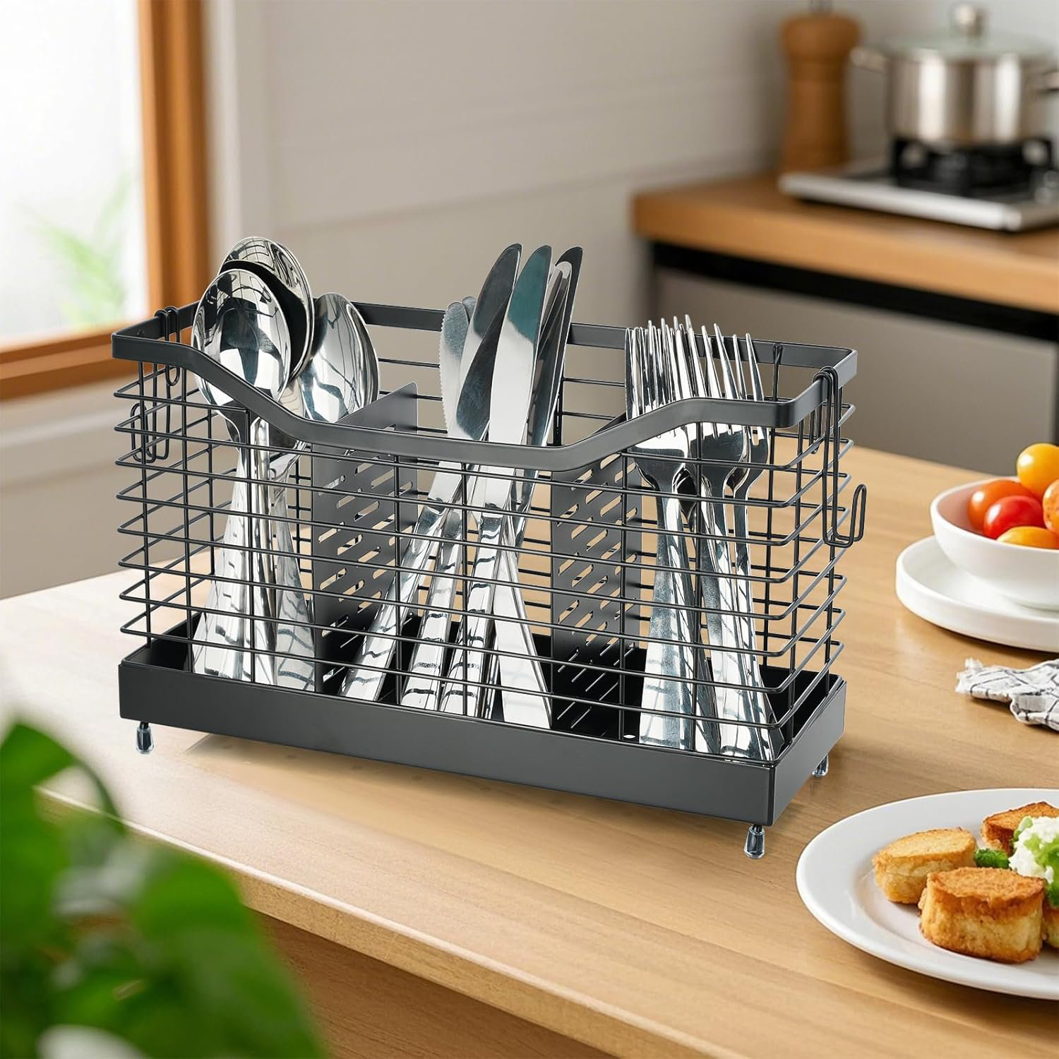 Trent Austin Design® Utensil Holder For Kitchen Counter, Stainless ...