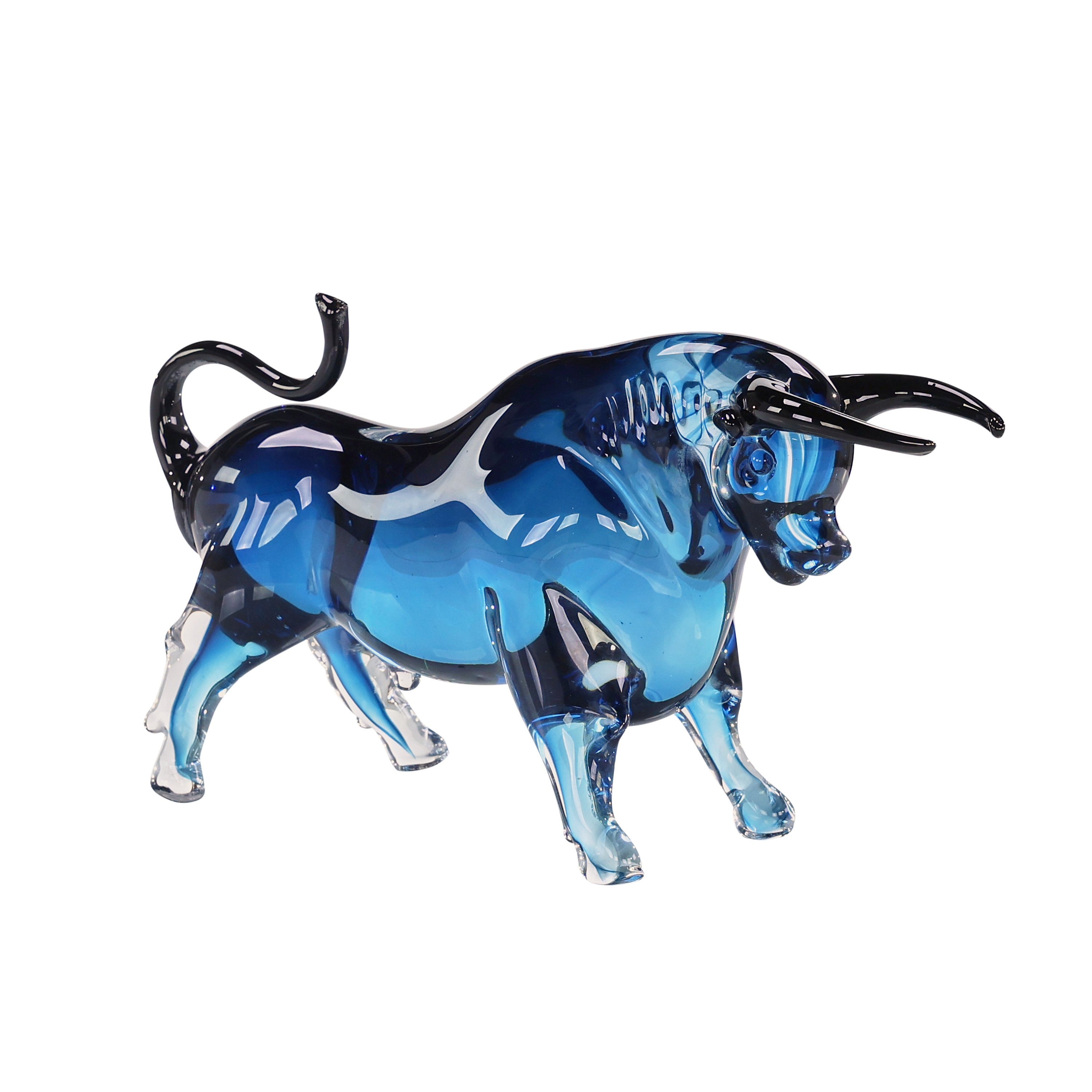 John-Richard Glass Bull Sculpture | Perigold