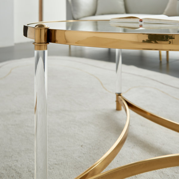 Everly Quinn Niomi Round Acrylic Coffee Table & Reviews | Wayfair