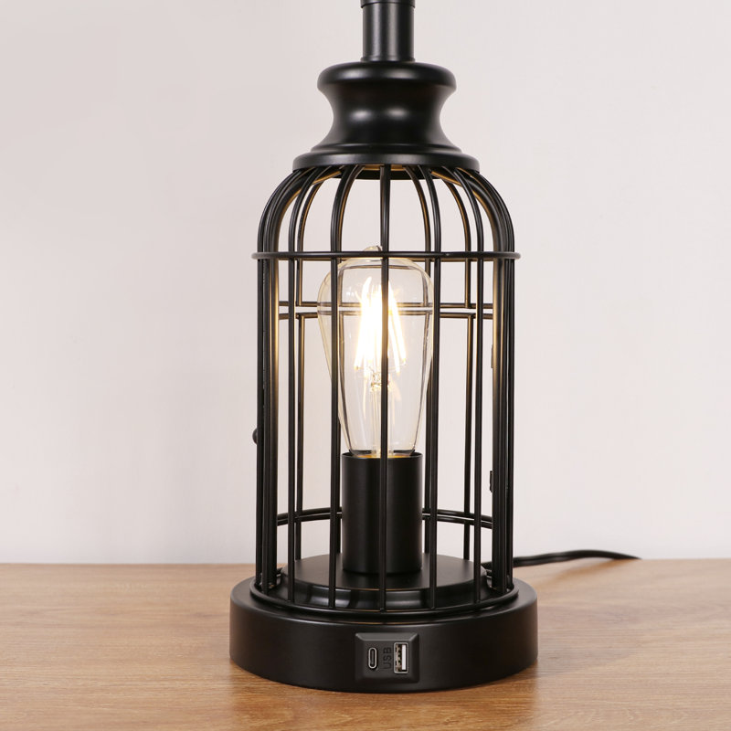 Williston Forge Jeadon Metal Bird Cage, 3 Way Dimmable, Night Light ...