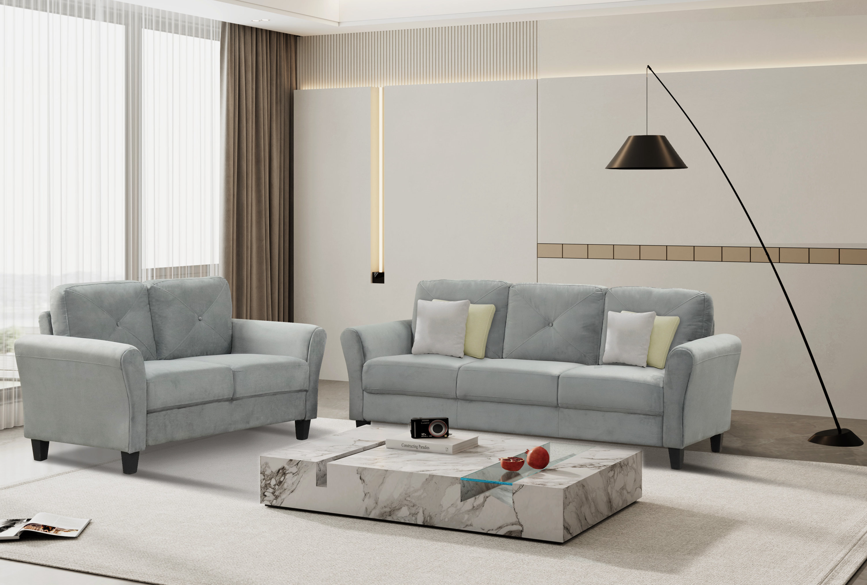 Red Barrel Studio® Fashion Living Room Two Piece Sofa Set, Living Room ...