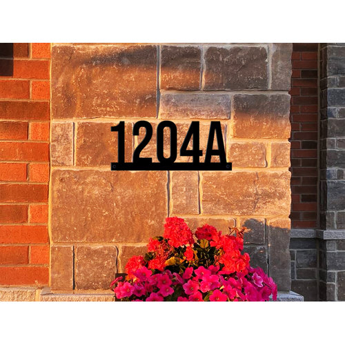 White Harmony House Number sign, Address Plaque Personalized | Wayfair
