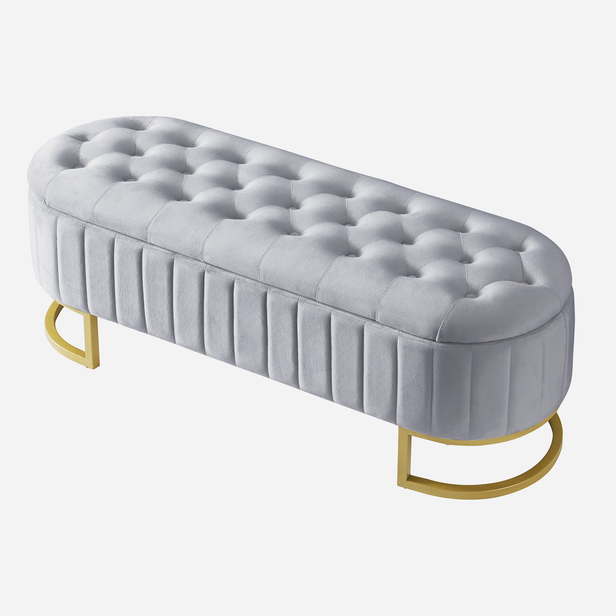 Mercer41 Nianna Velvet Upholstered Storage Bench | Wayfair
