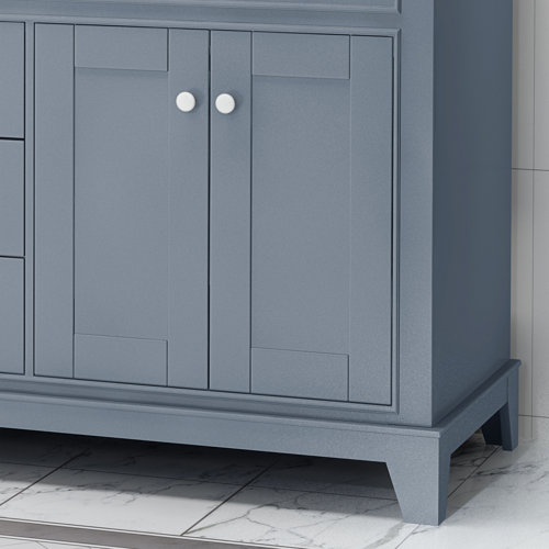 Home Loft Concepts Janice Locke 72" Double Bathroom Vanity Base Only ...