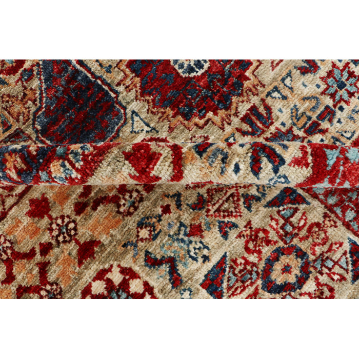 Bokara Rug Co., Inc. Aryana Handwoven High-Quality Red/Blue/Ivory Area ...