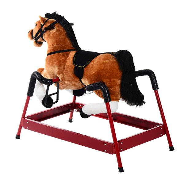 Qaba Kids Plush Spring Rocking Horse & Reviews | Wayfair