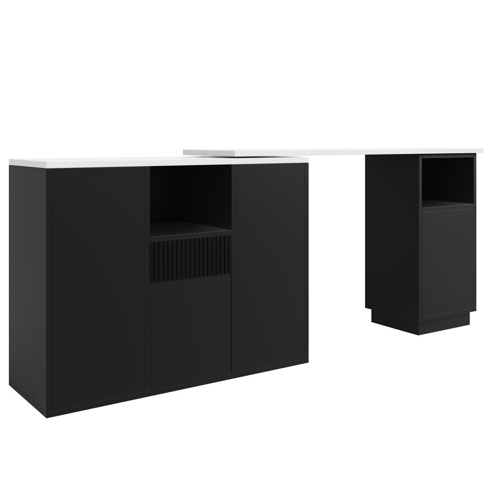 Ivy Bronx Kitchen Island With 360° Swivel Dining Table for Kitchens and ...