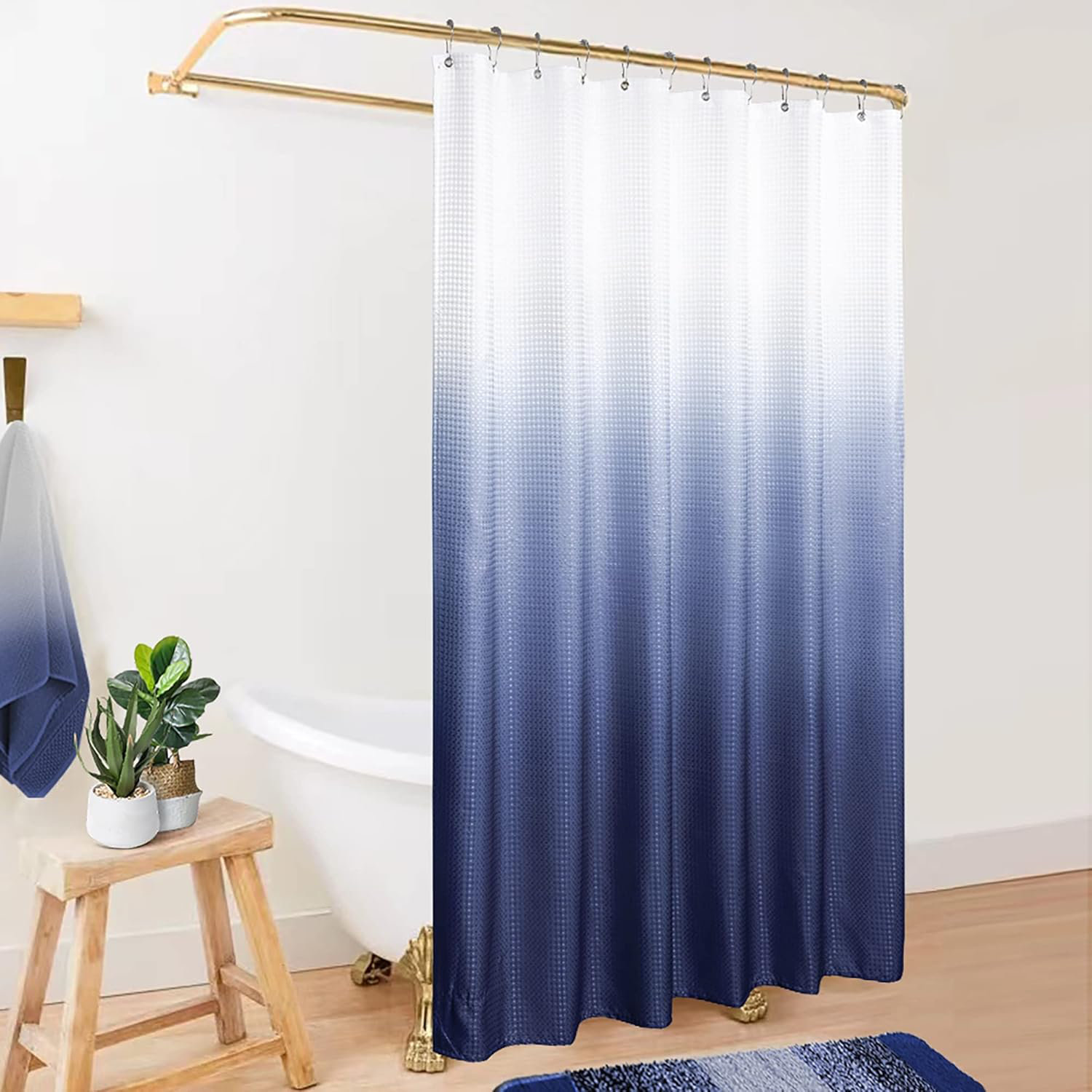 Latitude Run® Cortnie Solid Shower Curtain with Hooks Included | Wayfair